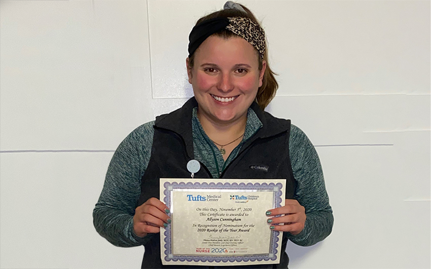 Allyson Cunningham '19 Recognized by Tufts Medical Center for ...